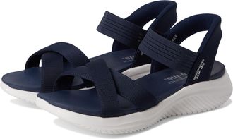 Skechers Damen Ultra Flex 3.0-Never Netter Hands Free Slip-ins Sandale, Marineblau, 37 EU