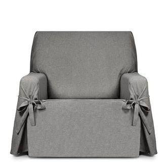 Eysa Housse de canapé avec des Rubans antitache 1 Place Gris Design Genna