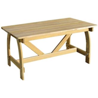 vidaXL Gartentisch 150 x 74 x 75 cm Impr&auml;gniertes Kiefernholz Vidaxl