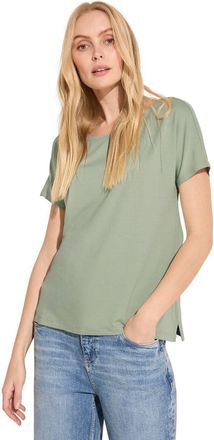 Street One Damen A321365 Jersey T-Shirt, Soft Moss Green, 40