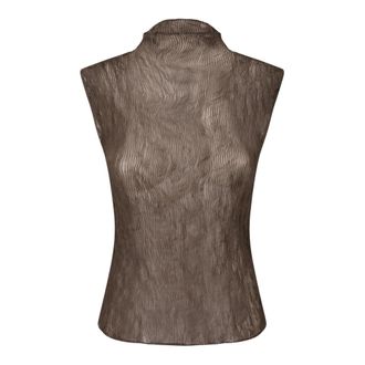 Issey Miyake Femme, Blouses et Chemises, Brun, Taille: 40 FR Chiffon Twist 1