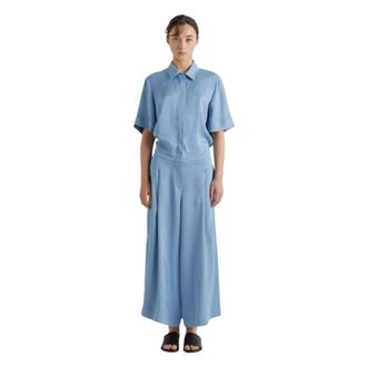 Meimeij Femme, Blouses et Chemises, Bleu, Taille: 38 FR Tuta Intera