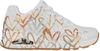 Skechers Femme Uno-metallic Love Racine Accueil Chaussures-femme Baskets-basses, Blanc, 38 EU