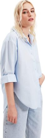 Trendyol Damen Verlieren Passhemd Shirt, Blau, 36 EU