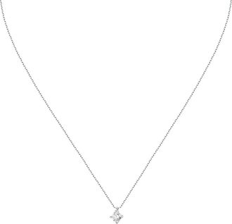 Cleor Collier en or 750/1000 et diamant de synthèse