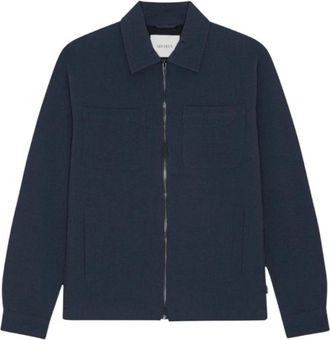 Les Deux Homme, Vestes, Bleu, Taille: M Veste Zipp&eacute;e Marseille Seersucker