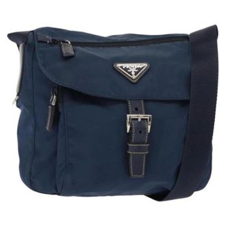 Prada Sac bandouli&egrave;re en nylon vintage Pre-owned - Femme - Pre-owned - Bleu - Taille: ONE Size