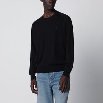 Ami Schwarzer Ami de Coeur Wollpullover von Ami Paris