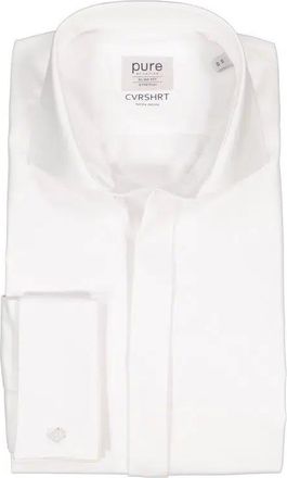 Pure Herren Hemd wei&szlig; Baumwoll-Stretch
