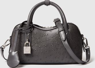 Stella McCartney Ryder Ostrich Crossbody Bag, Woman, Slate