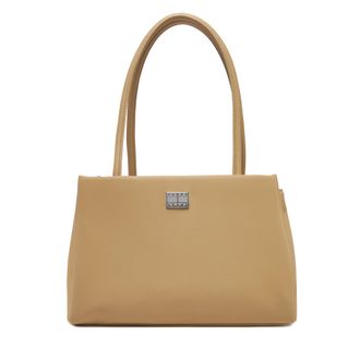 Tommy Jeans Handtasche Tommy Jeans Tjw American Cool Med Tote AW0AW17297 Beige