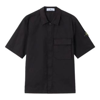 Stone Island Homme, Chemises, Noir, Taille: S Short Sleeve Chemises