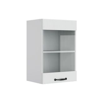Vicco Meuble de cuisine haut vitré R-Line, Blanc campagne, 40 cm