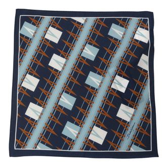 Dolce & Gabbana Foulard de poche carr&eacute; abstrait - unisex - Accessoires - Bleu - Taille: ONE Size