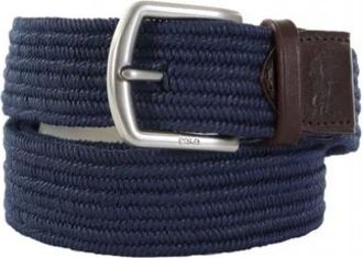 Ralph Lauren Homme, Accessoires, Bleu, Taille: M Ceinture Tress&eacute;e Stretch 35 Mm