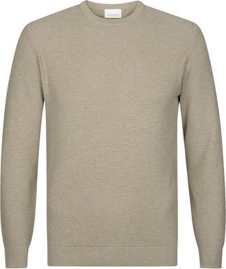 Profuomo Leichter Pullover aus einem Reiskorn-Baumwollstrick in