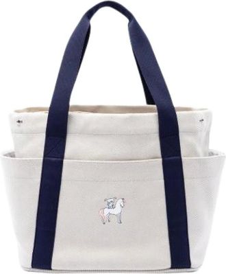 Herm&egrave;s Sac cabas en toile Pre-owned - Femme - Pre-owned - Blanc - Taille: ONE Size