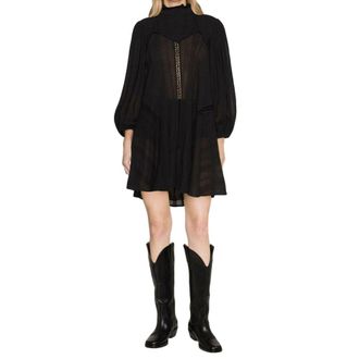 Isabel Marant Womens Black Cotton Casual Dress