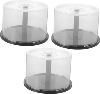 DOITOOL 3 St&uuml;ck CD Aufbewahrungsbox Kunststoff Robust Gro&szlig;er Kapazit&auml;t Scheiben Fassend Runde Aufbewahrung f&uuml;r Discs DVDs Kratzfest Praktisch Transportabel