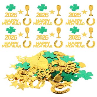 OSALADI 3 Beutel Neujahrsdekoration Konfetti mit Glitzer Tischdeko Silvesterparty Buntes Streukonfetti f&uuml;r Feierlichkeiten Vielseitig Einsetzbar Festliche Par