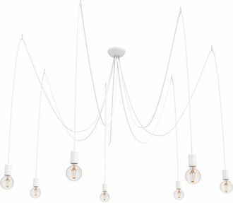 Licht-Erlebnisse Licht-erlebnisse - Spinnen Hängelampe spider in Weiß 7-flmg