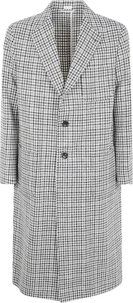 Thom Browne Langer Mantel - Schwarz