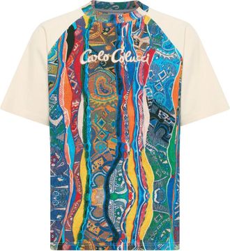 Carlo Colucci Homme, Tops, Multicolore, Taille: XL T-shirt Retro Vibes