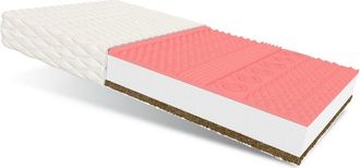 FDM Matratze empoli 7 Zonen 90x200 Kaltschaum Kokos Visco Klimafaser H3/H4 13 cm jersey