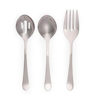 Salter Salter 3-teiliges Servierbesteck Set - Dalton, 18/10 Edelstahl, Schlitzl&ouml;ffel, Solidl&ouml;ffel, Serviergabel, Salat/Kuchen/Buffet, Catering Set, Sp&uuml;lmasch