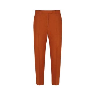 Max Mara Seiden-Canvas-Chinos - - Trousers - Damen - Orange - 2XS