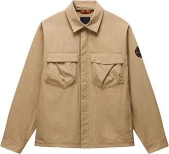 Napapijri Homme, Vestes, Beige, Taille: S Leoras Overshirt