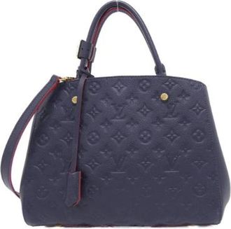 Louis Vuitton Pre-owned Montaigne BB Monogram Empreinte Bag - Femme - Pre-owned - Bleu - Taille: ONE Size