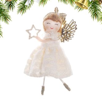 Generico Weihnachten: Zarter Fl&uuml;gel-Anh&auml;nger aus Spitze f&uuml;r M&auml;dchen, skurrile Dekoration f&uuml;r Weihnachtsbaum, Bezaubernde Tischdekoration f&uuml;r Partys, dekorative