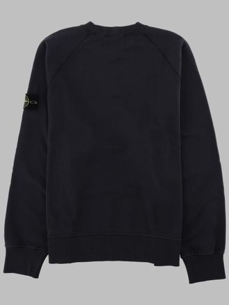 Stone Island Patch Logo Cotton Sweatshirt - Blue
