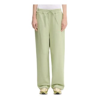 Yohji Yamamoto French Terry Wide Leg Pant - - Trousers - Damen - Gr&uuml;n - S