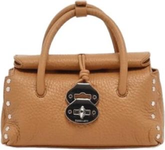 Zanellato Femme, Sacs, Brun, Taille: ONE Size Sac &agrave; main Marron Amaretto avec Clous
