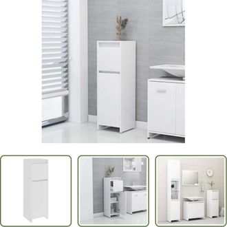 vidaXL vidaXL Wei&szlig; Schrank - Badezimmerschrank Wei&szlig; 30x30x95 cm Holzwerkstoff