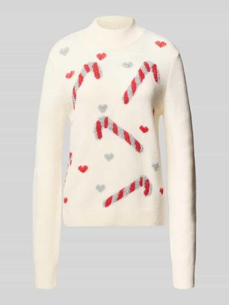 Christian Berg Slim Fit Strickpullover im Allover-Look