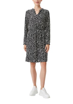 Comma Damen 60.2.62.20.200.2137610 Kleid, 99B0 schwarz, 34