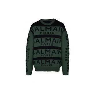 Balmain Homme, Pulls, Vert, Taille: XL Pull ras du cou