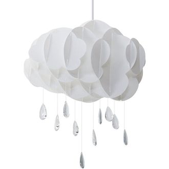 Beliani Beliani - Lampe Suspension E27 Max 40W en Plastique Blanc en Forme de Nuage Pluvieux Ailenne