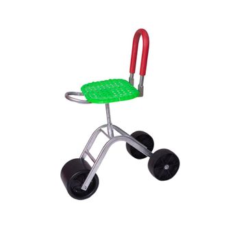 Generic Rollbarer Gartenhocker Mit Verstellbarem, Um 360&deg; Drehbarem Sitz, Faltbarer 2 R&auml;dern, for Rasen Und Garten(Green)