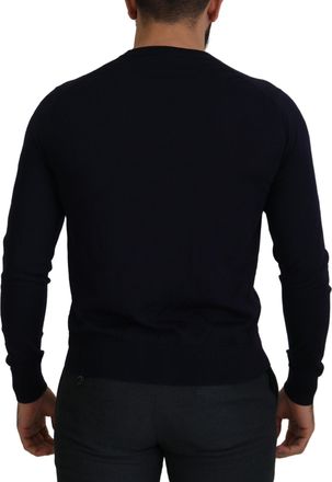 Dolce & Gabbana Mens Virgin Wool Cardigan Black Clothing