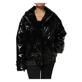 Dolce & Gabbana Schwarze Stepp-Pufferjacke - - Jackets - Damen - Schwarzk - S