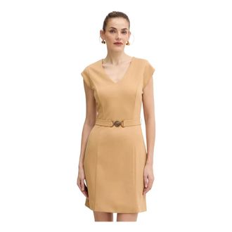 Guess Damen, Kleider, Beige, LGr&ouml;&szlig;e