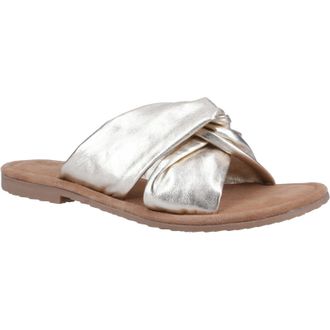 Hush Puppies Amy Weite Passform Leder Damen Goldsandalen