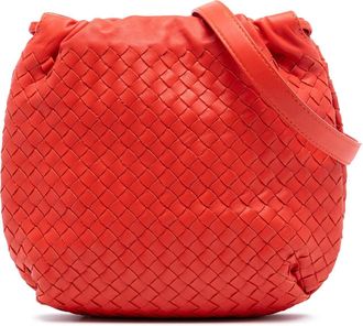 Bottega Veneta Hobo Bags - Nappa Intrecciato Drawstring Crossbody - Gr. unisize - in Orange - f&uuml;r Damen