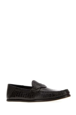 Tom Ford Mens Dark Brown Leather Loafers Espresso T-Shirt T-shirts And Polos