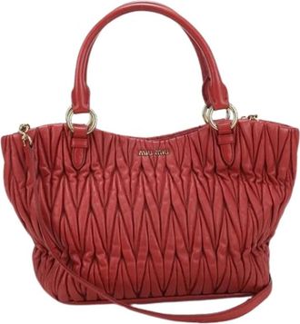 Miu Miu Sac &agrave; main doccasion - Femme - Pre-owned - Rouge - Taille: ONE Size