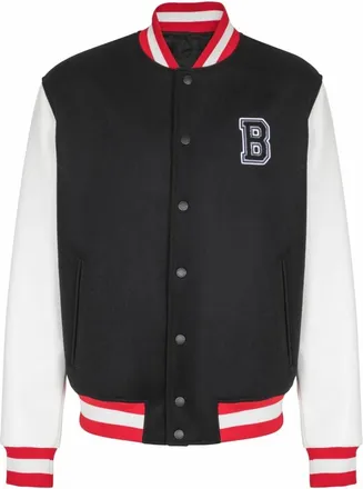 Balmain Varsity-Jacke aus Wolle und Kunstleder - - Jackets - Herren - Mehrfarbig - L